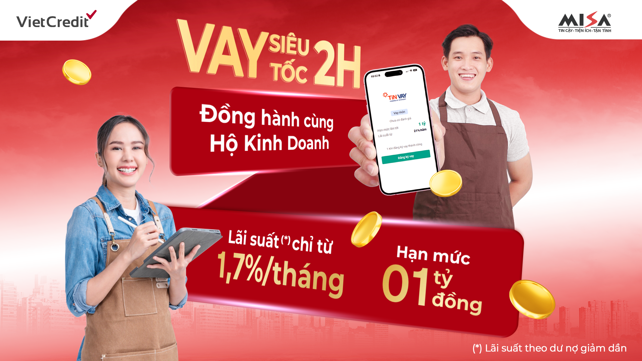 [CHÍNH THỨC] Ra mắt sản phẩm vay hộ kinh doanh của Tin Vay Biz trên MISA